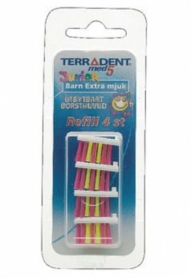 Köp Terradent med5 Barn X-mjuk 4 borsthuvud på Tandshopen.se
