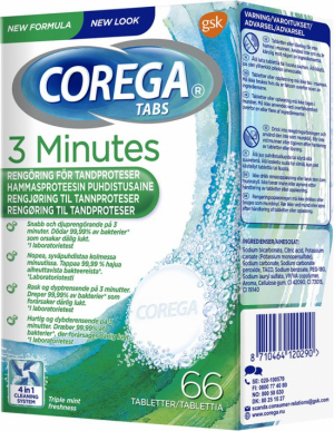 Corega Tabs rengöringstabletter 66 st - Tandshopen.se