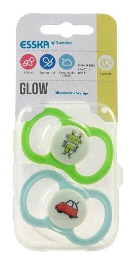 Esska Napp Happy Nattnapp Grön/Blå 4-36 mån 2 st